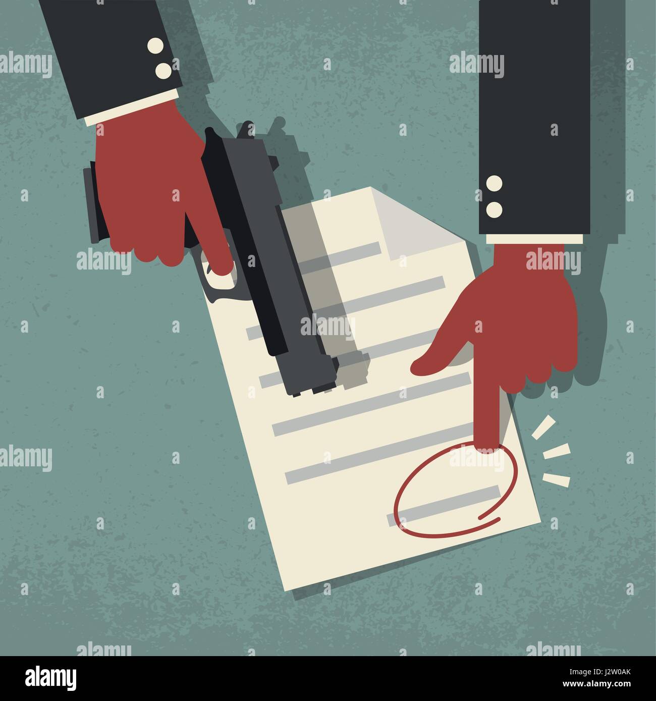 Signature under pressure. Business concept Stock Vector Image & Art - Alamy