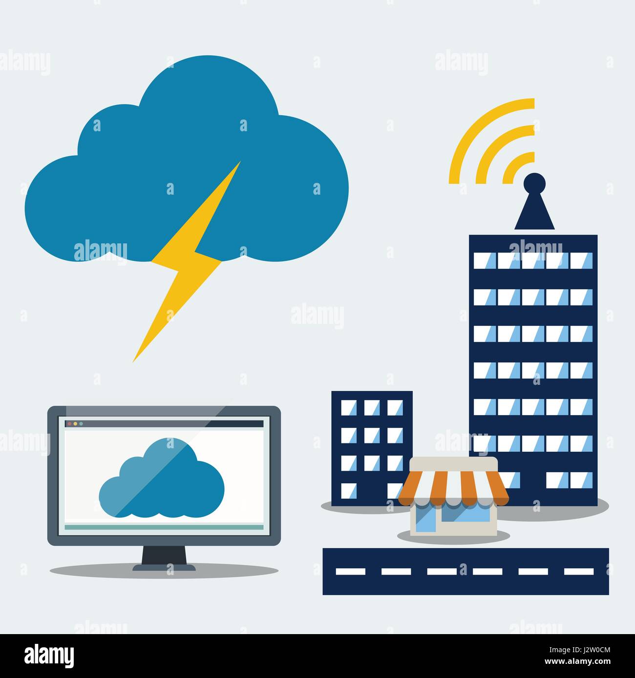 Big Data, Cloud computing concept Stock Vector Image & Art - Alamy