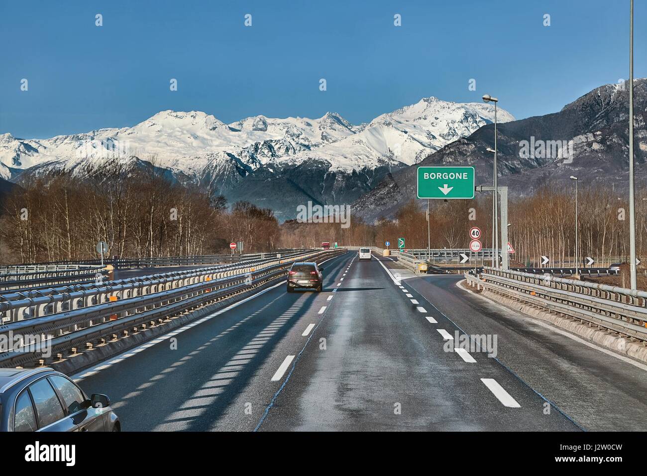 Highway in Italy Stock Photo - Alamy