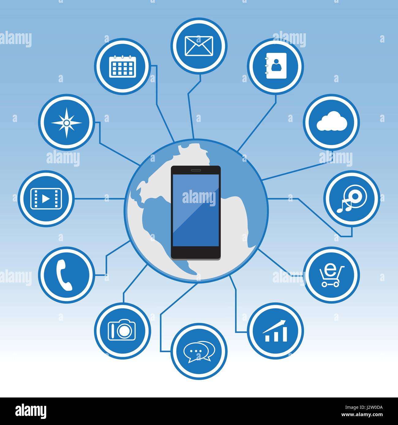 Cell phone ads cell Stock Vector Images - Alamy