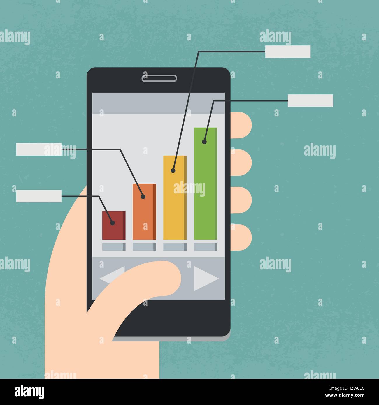 Phone charts graphs mobile Stock Vector Images - Alamy