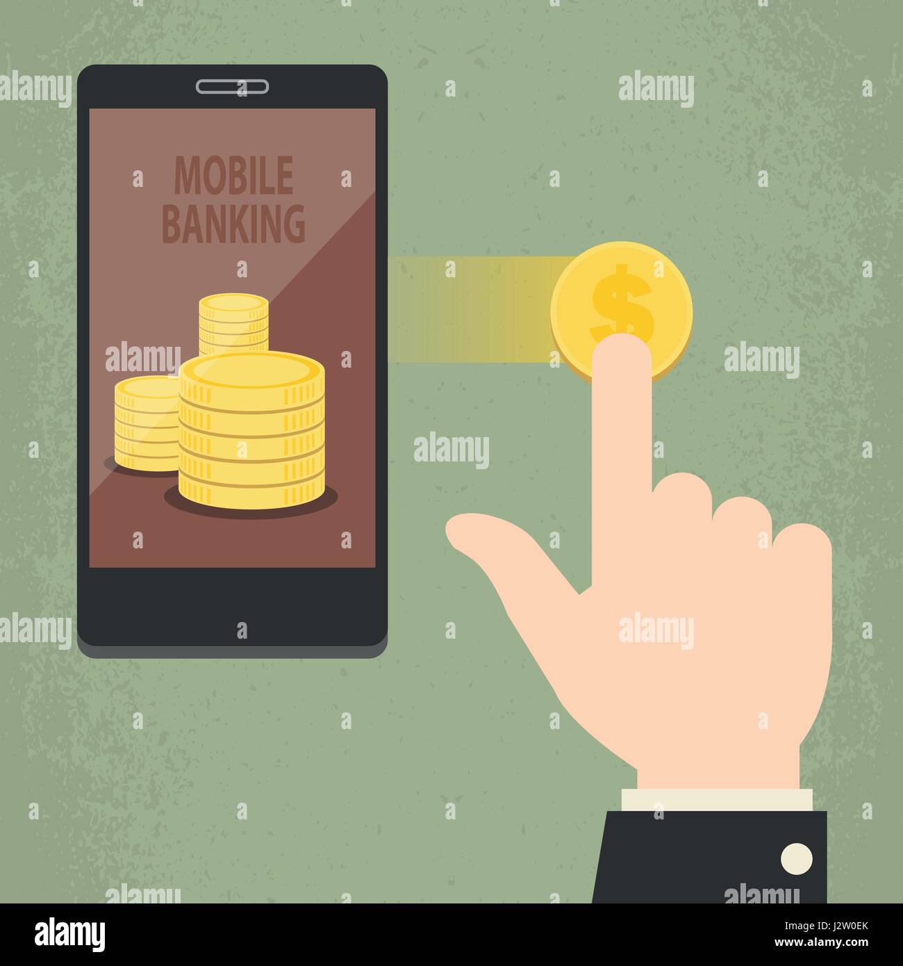 Smart Mobile banking Stock Vector Image & Art - Alamy