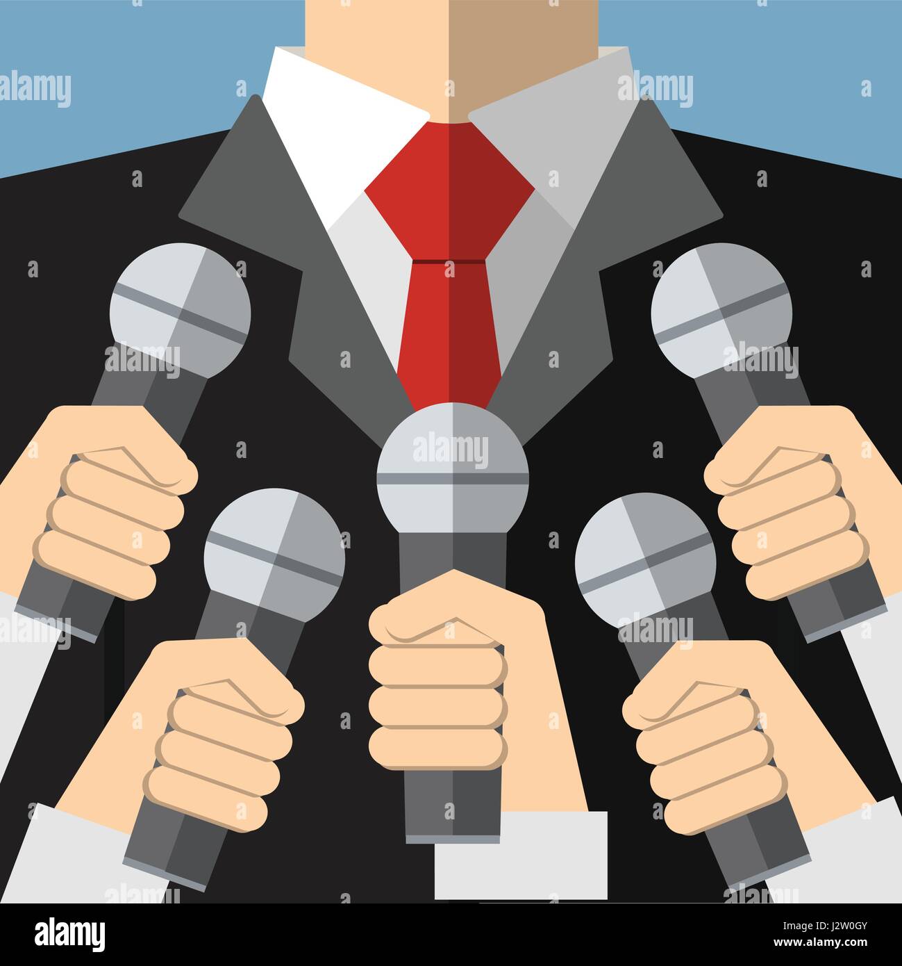Talking microphones Stock Vector Images - Alamy