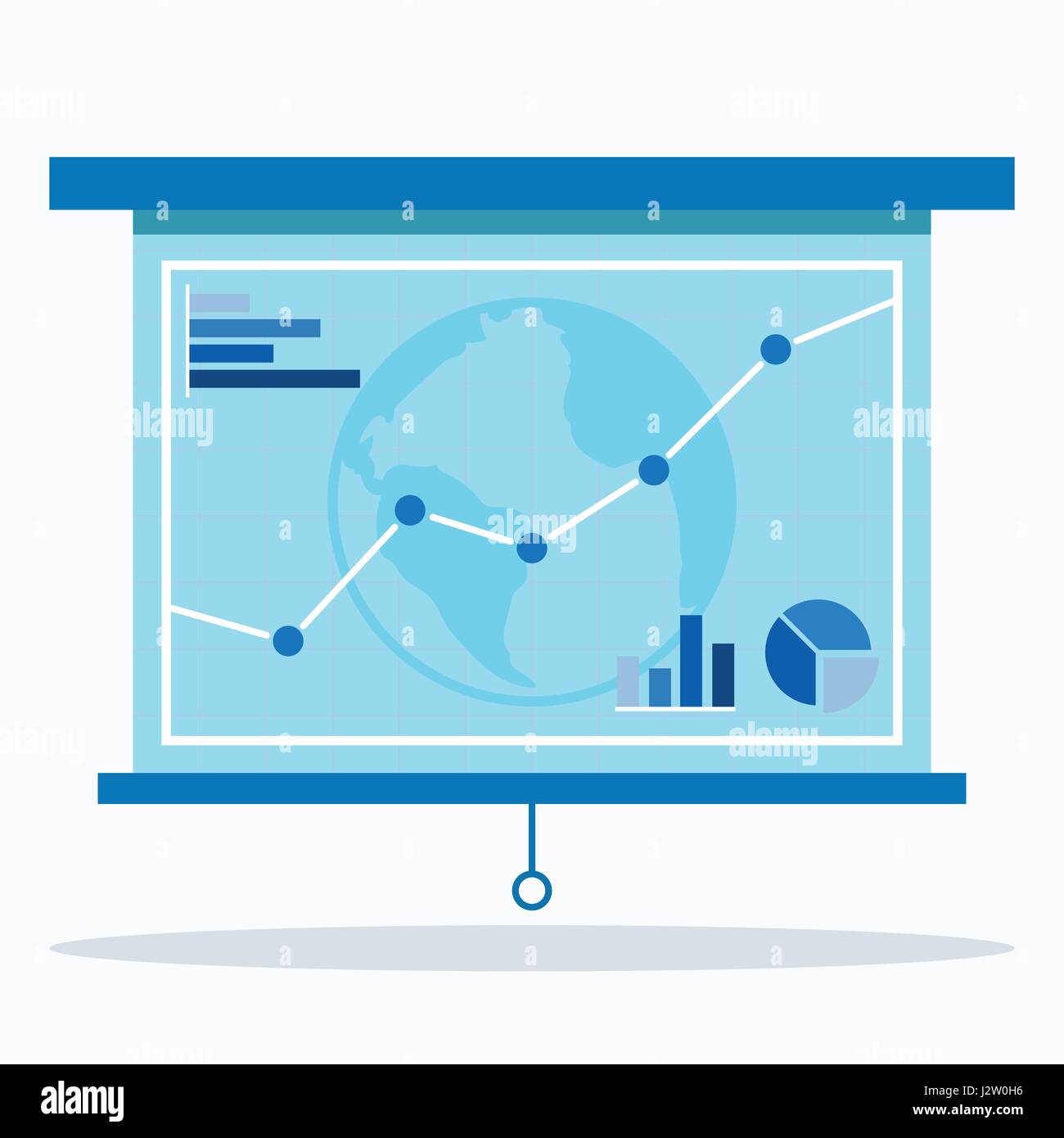 Easel with graph icon hi-res stock photography and images - Alamy