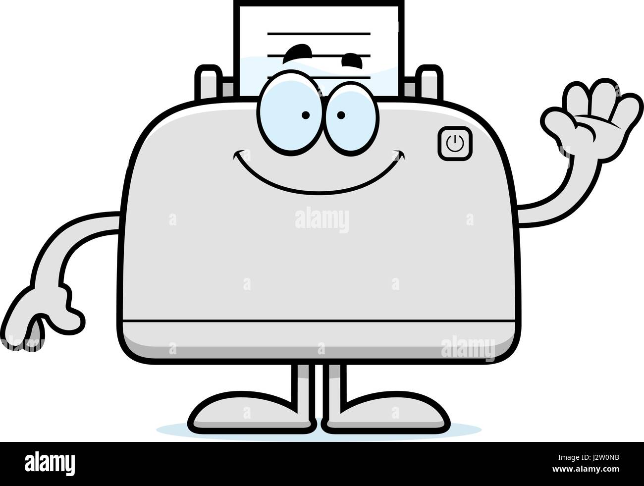 A cartoon illustration of a printer waving Stock Vector Image & Art - Alamy