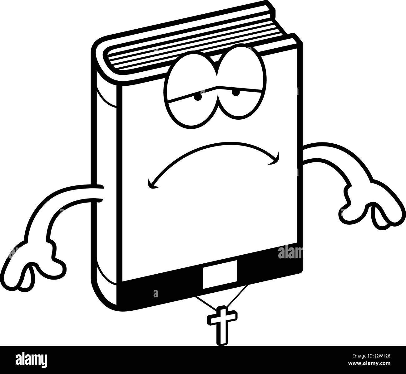 A cartoon illustration of a bible looking sad Stock Vector Image & Art ...