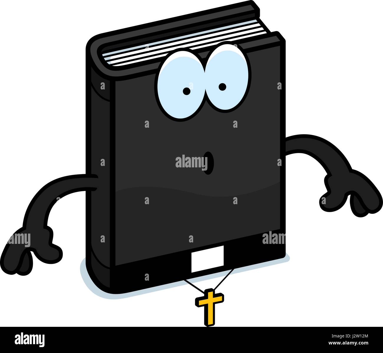 A cartoon illustration of a bible looking surprised Stock Vector Image ...