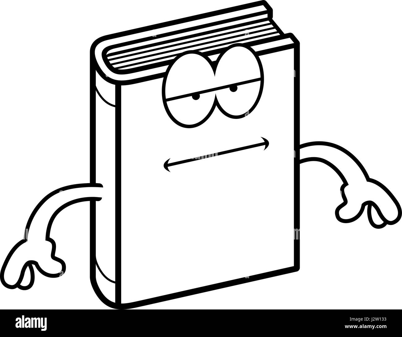 A cartoon illustration of a book looking bored Stock Vector Image & Art ...