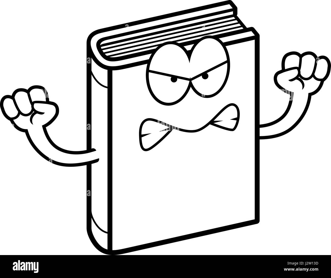 A cartoon illustration of a book looking angry Stock Vector Image & Art ...