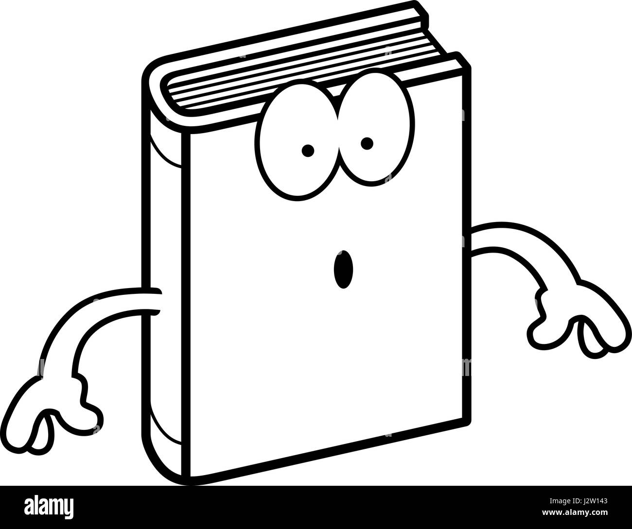 A cartoon illustration of a book looking surprised Stock Vector Image ...