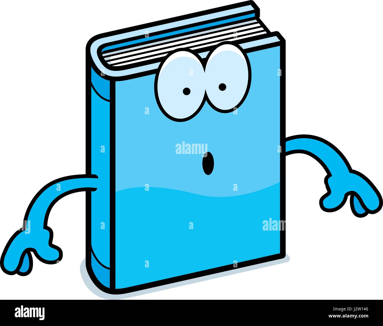 A cartoon illustration of a book looking surprised Stock Vector Image ...