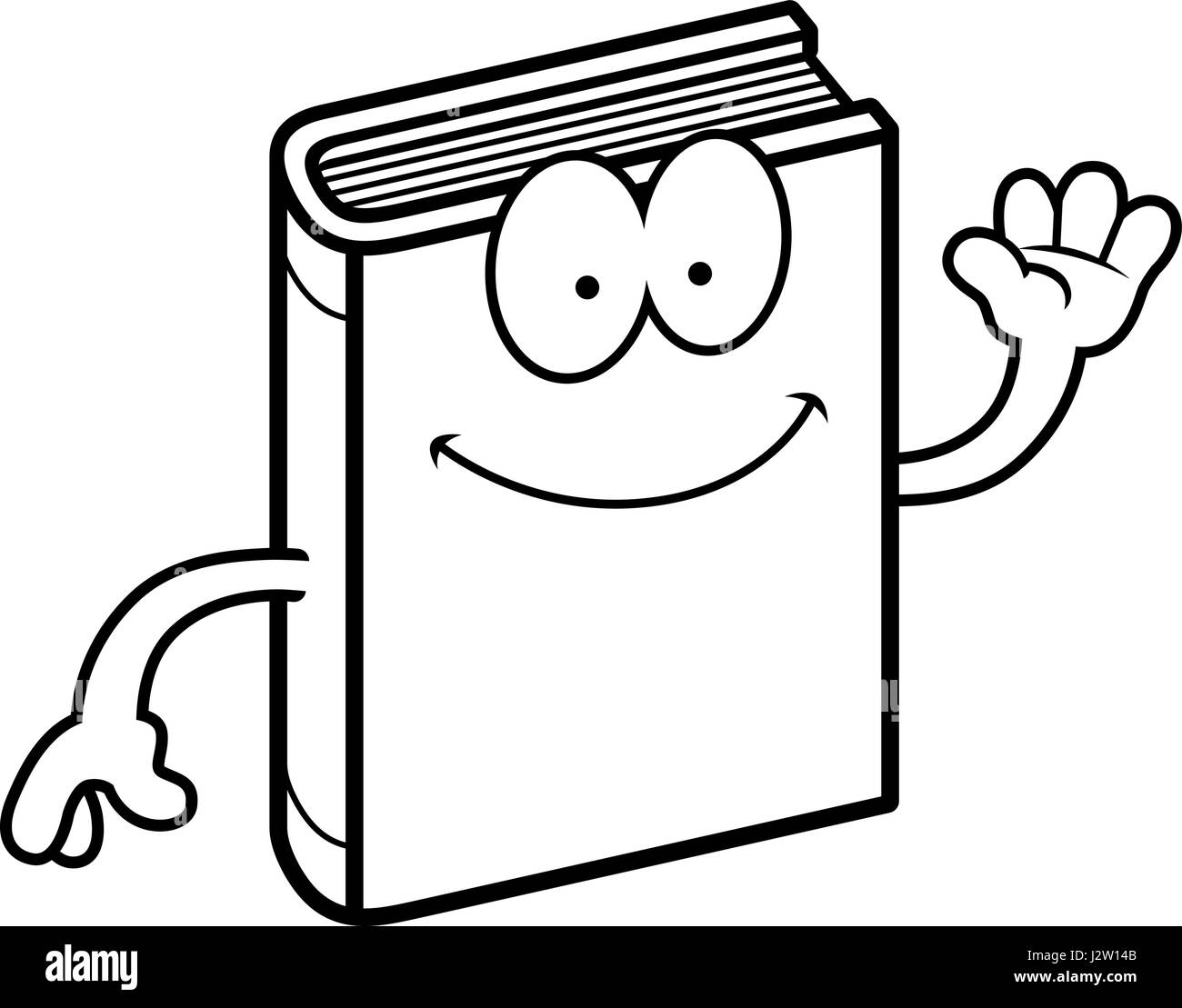 A cartoon illustration of a book waving Stock Vector Image & Art - Alamy