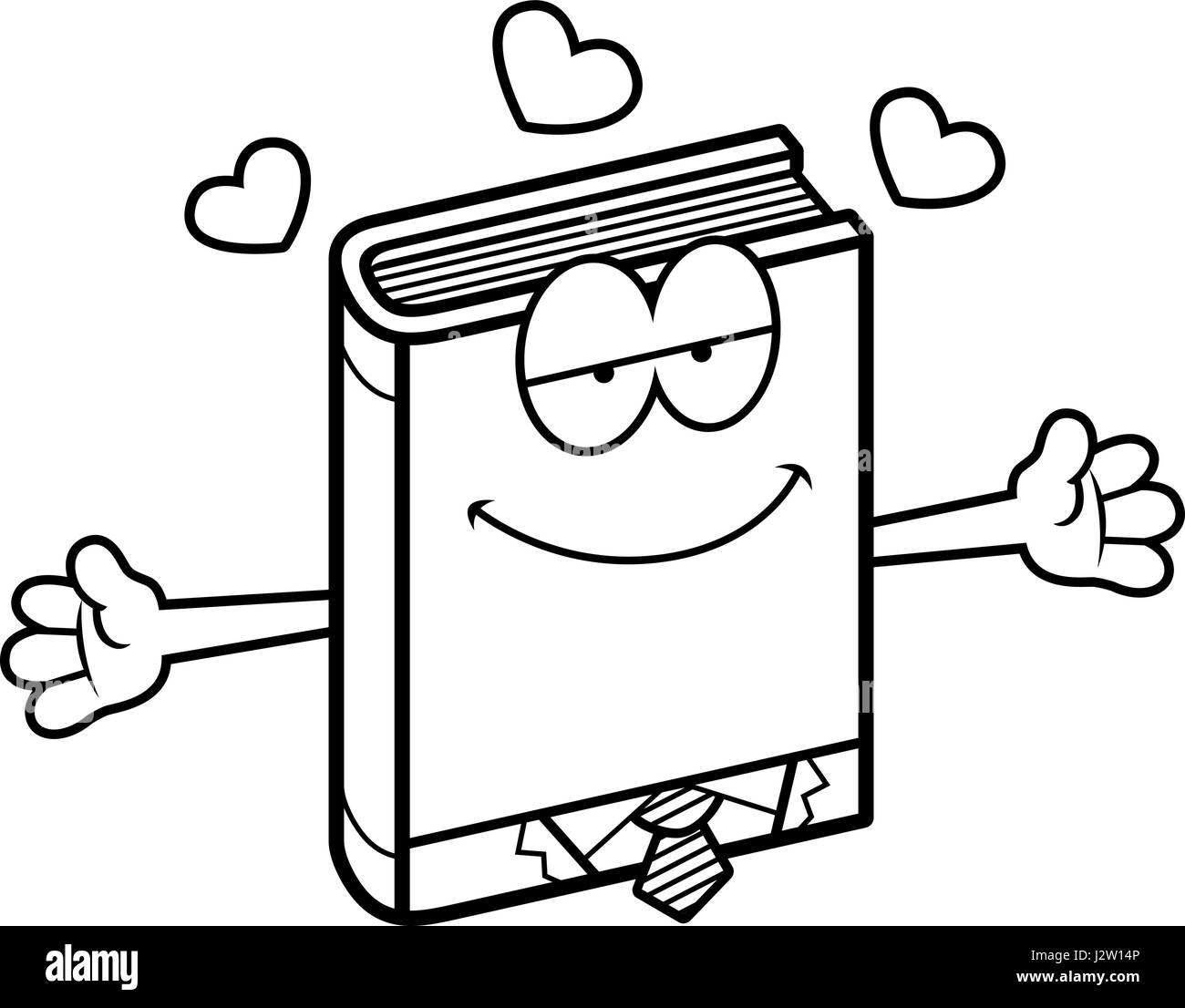 A cartoon illustration of a business book ready to give a hug Stock ...