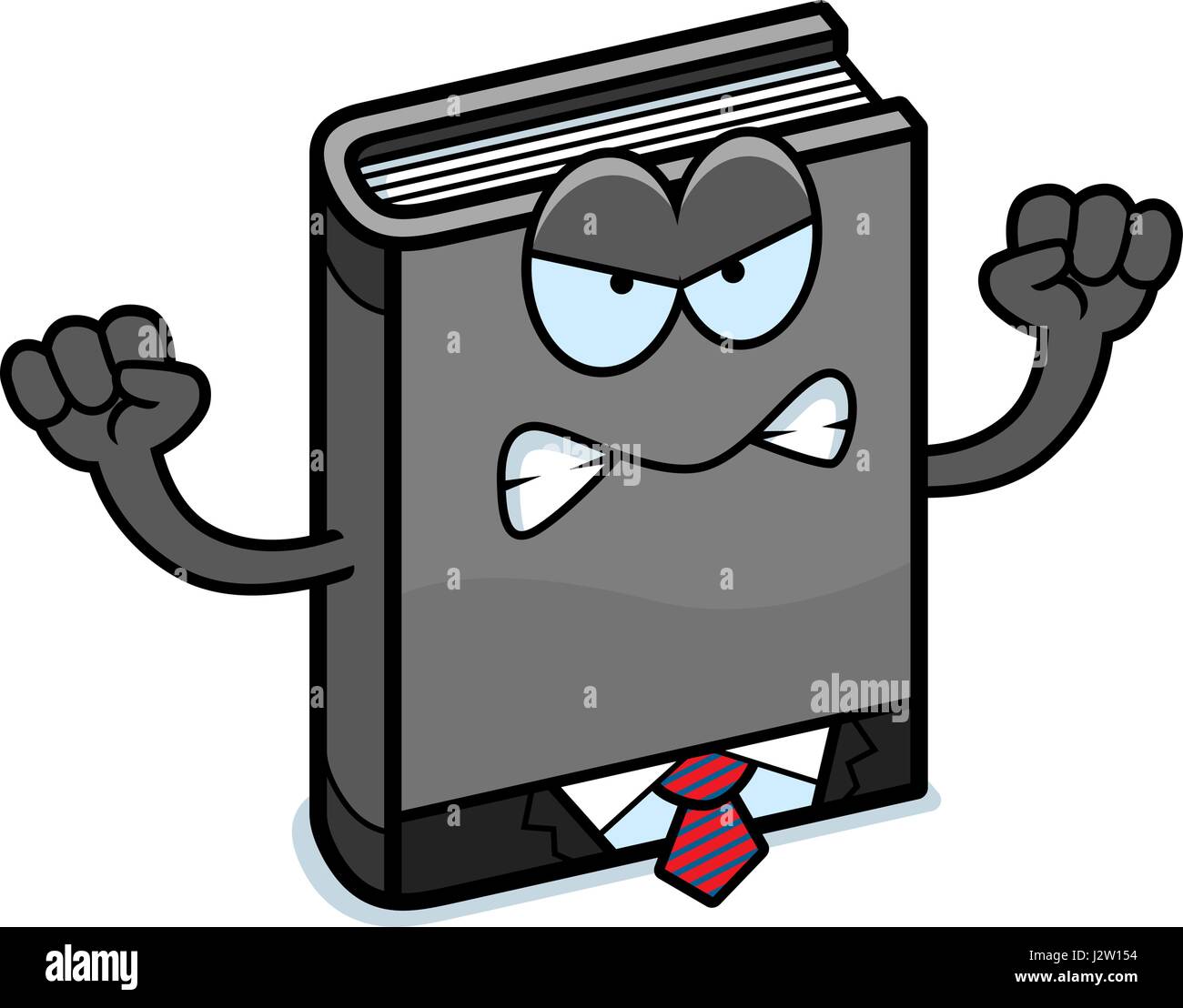 A cartoon illustration of a business book looking angry Stock Vector ...