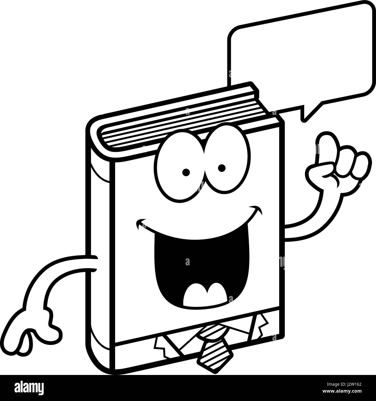 A cartoon illustration of a business book talking Stock Vector Image ...