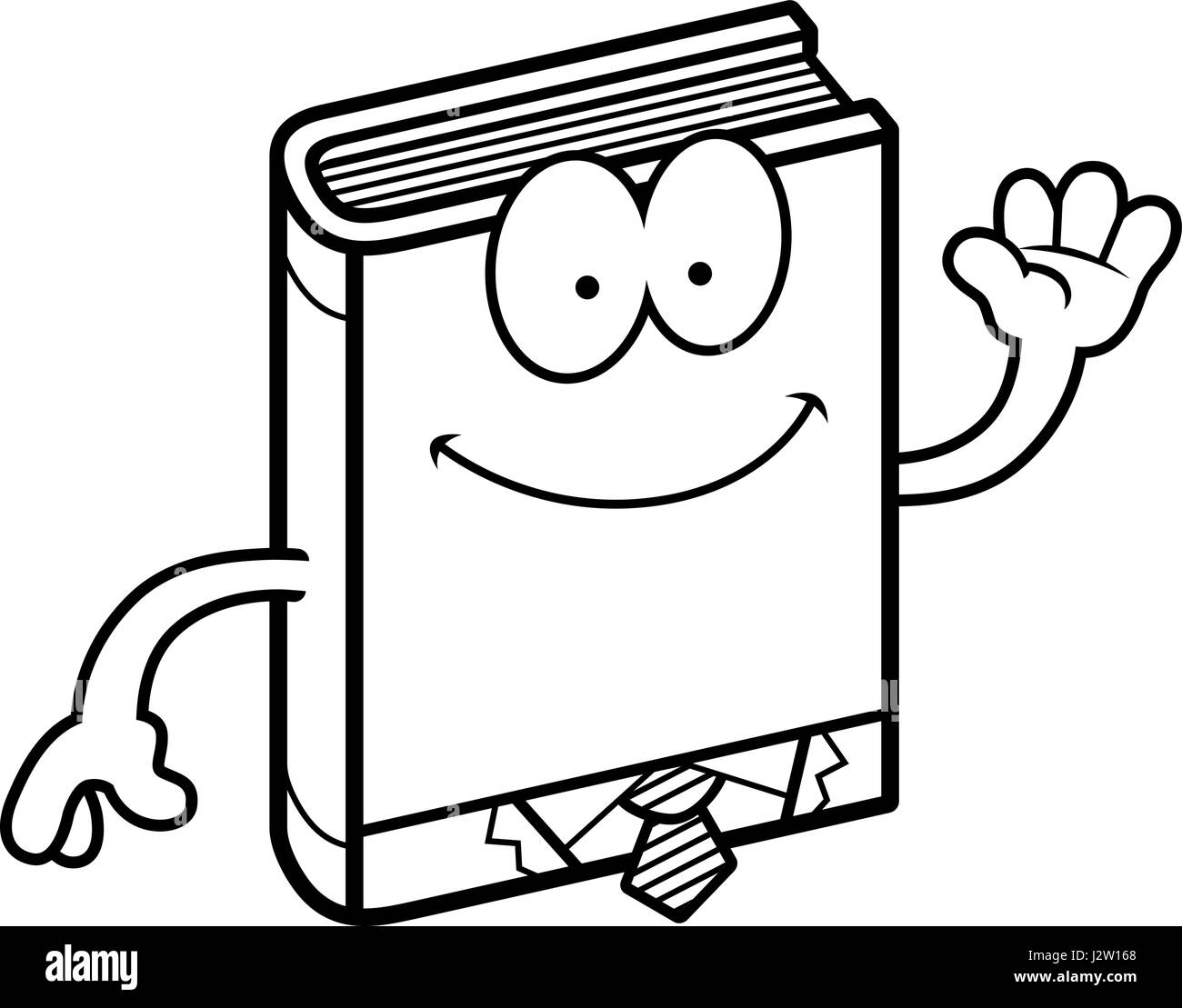 A cartoon illustration of a business book waving Stock Vector Image ...