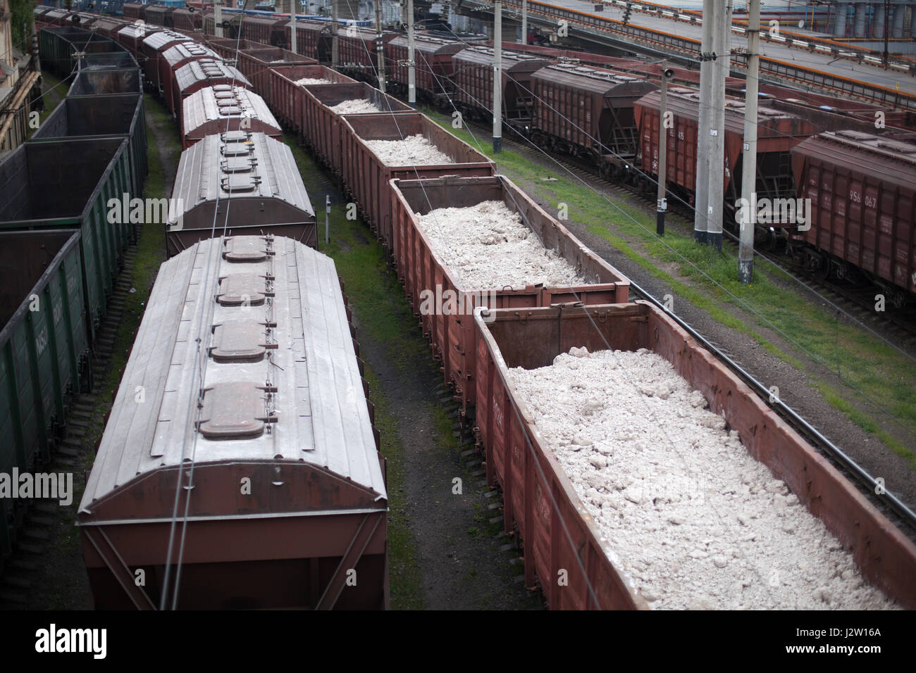 rail cars loaded Stock Photo - Alamy