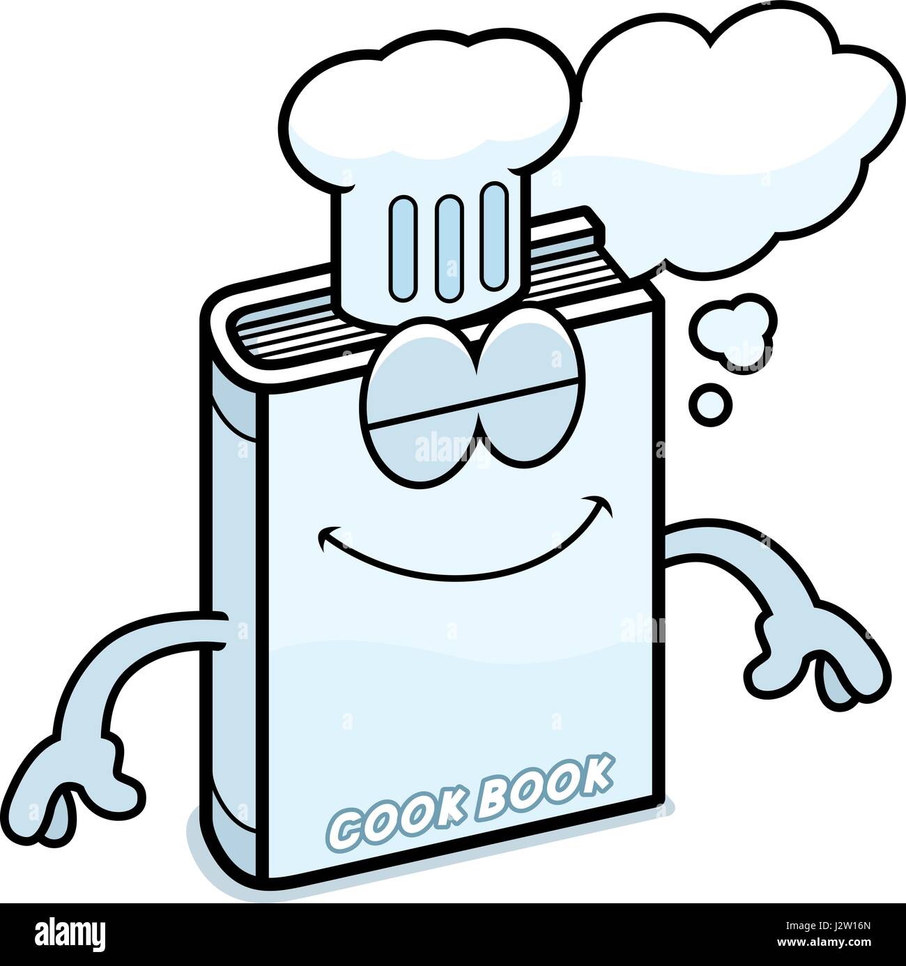 A cartoon illustration of a cookbook dreaming Stock Vector Image & Art ...