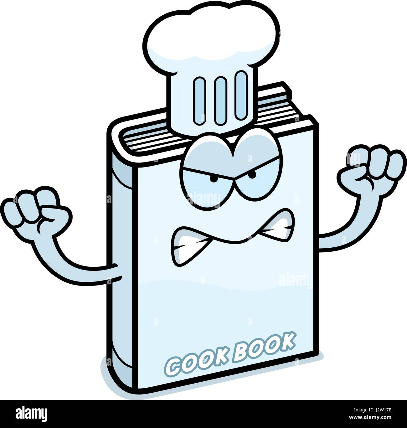 A cartoon illustration of a cookbook looking angry Stock Vector Image ...