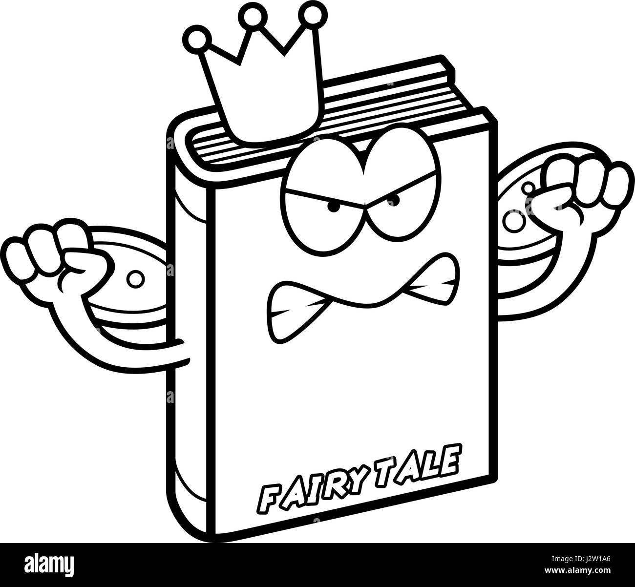 A cartoon illustration of a fairy tale looking angry Stock Vector Image ...