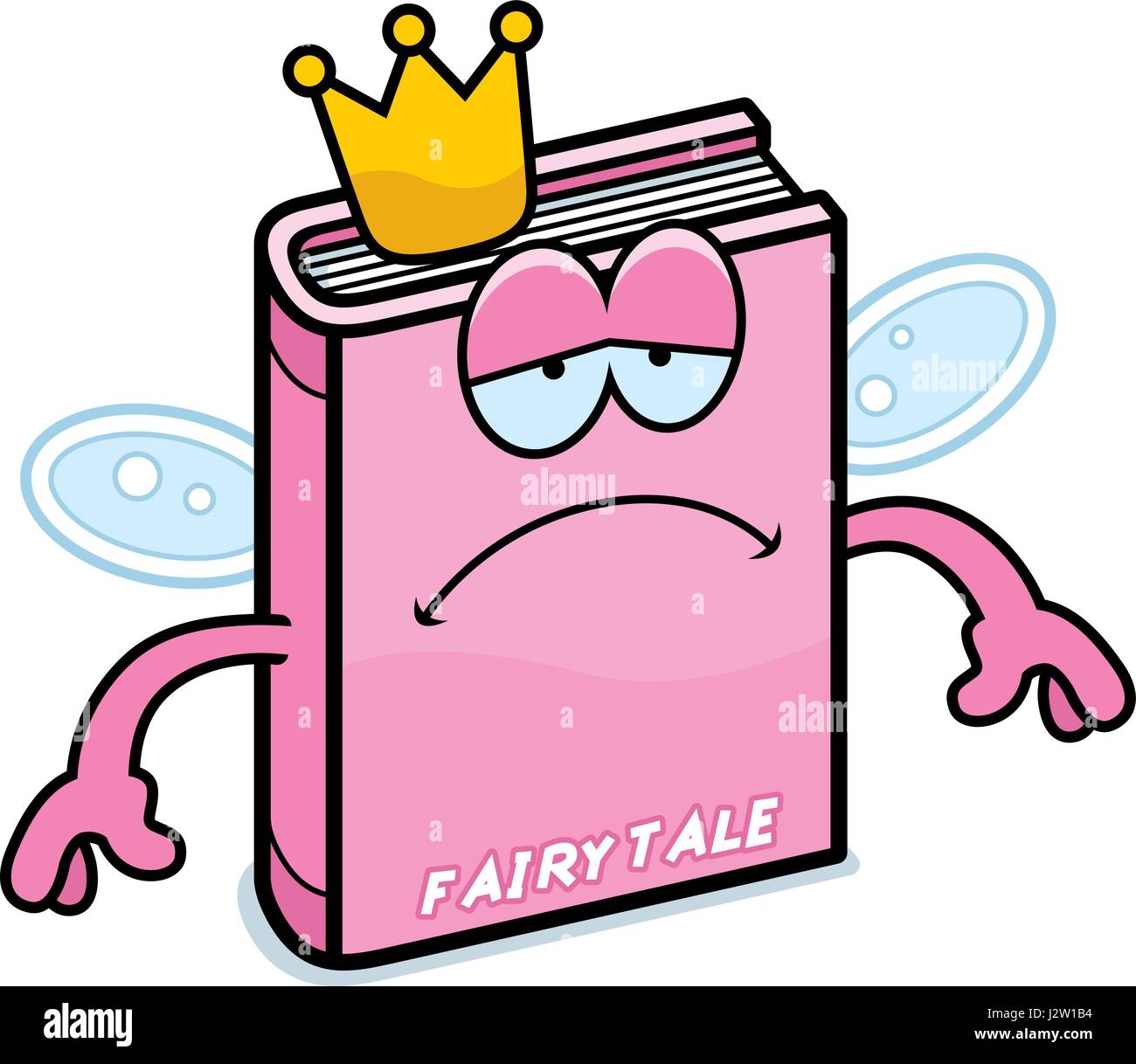 A cartoon illustration of a fairy tale looking sad Stock Vector Image ...