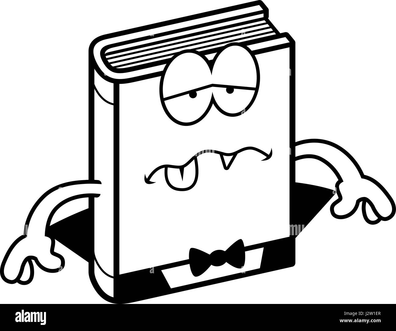 A cartoon illustration of a horror novel looking sick Stock Vector ...
