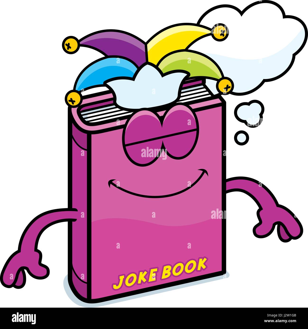 A cartoon illustration of a joke book dreaming Stock Vector Image & Art ...