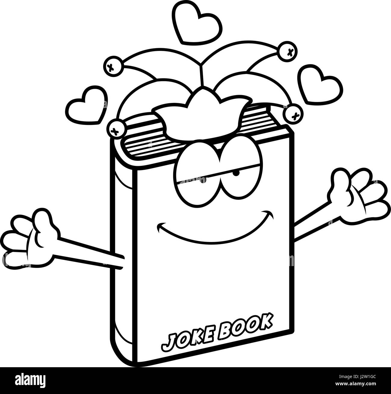 A cartoon illustration of a joke book ready to give a hug Stock Vector ...