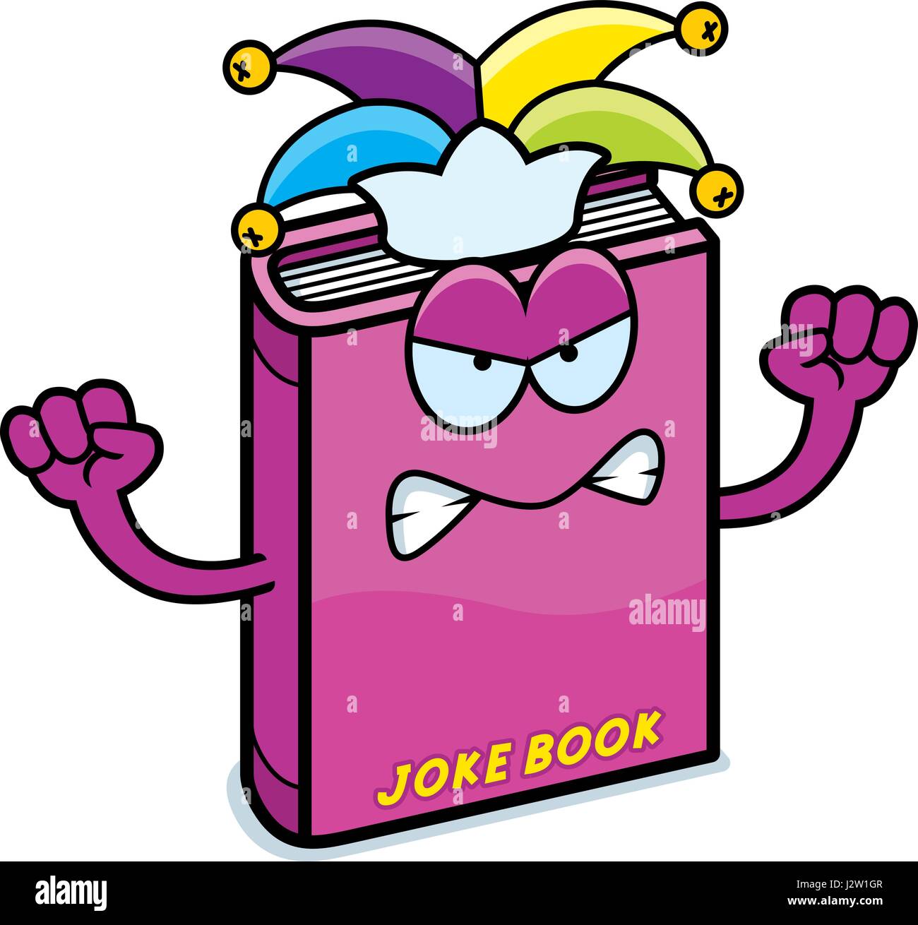 A cartoon illustration of a joke book looking angry Stock Vector Image ...