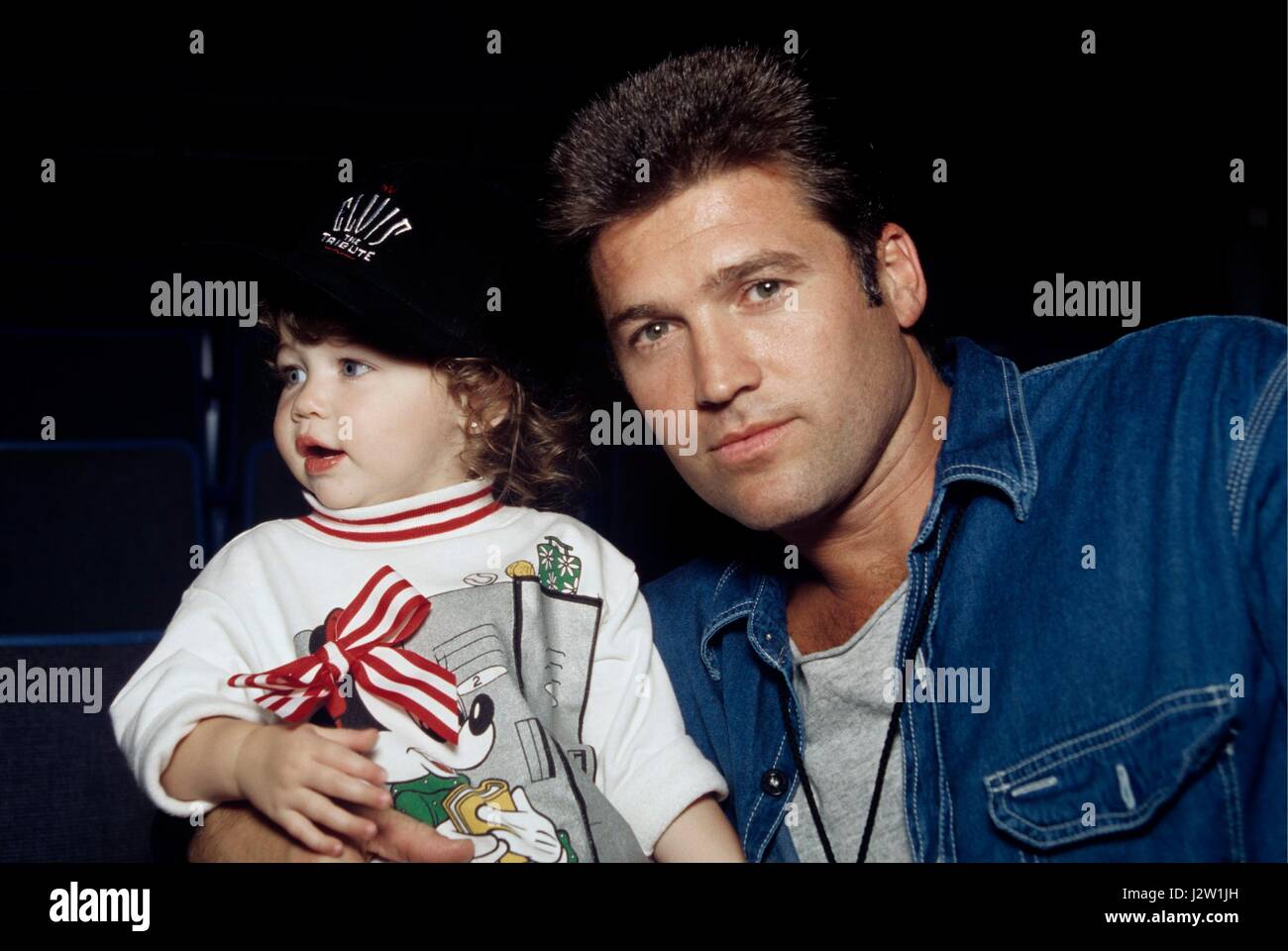 Billy Ray Cyrus and his daughter at the Elvis Presley Tribute in ...