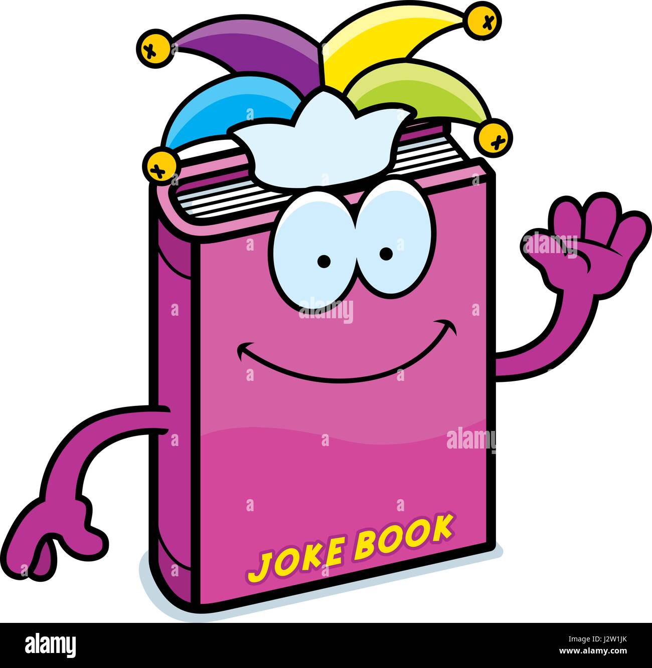 A cartoon illustration of a joke book waving Stock Vector Image & Art ...