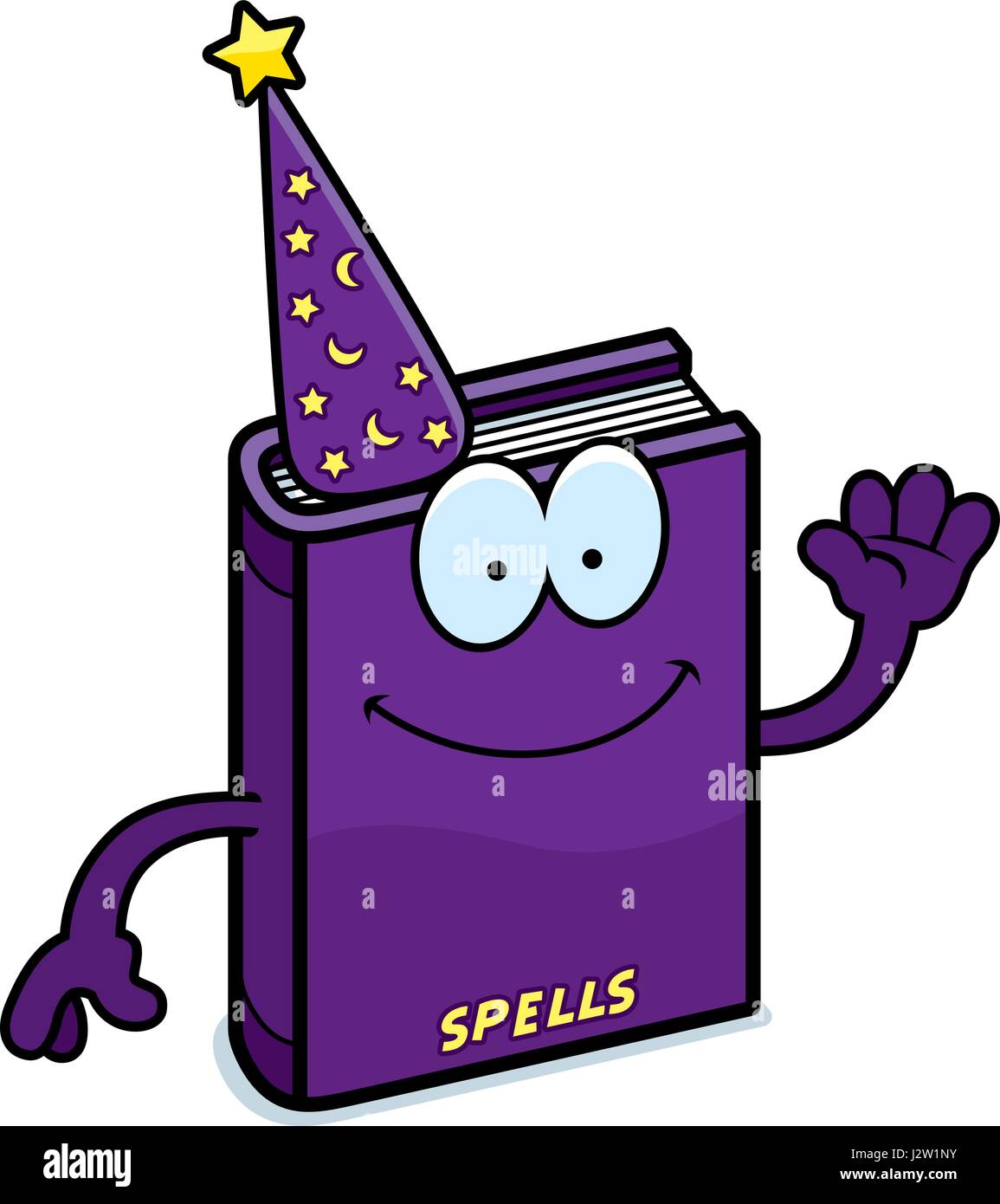 A cartoon illustration of a spell book waving Stock Vector Image & Art ...