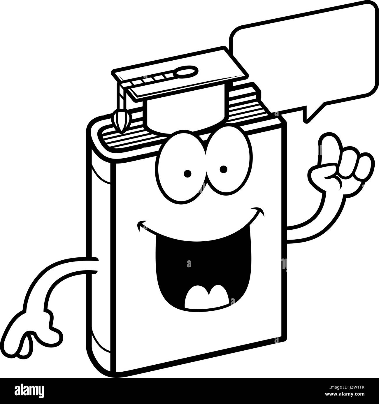 A cartoon illustration of a textbook talking Stock Vector Image & Art ...
