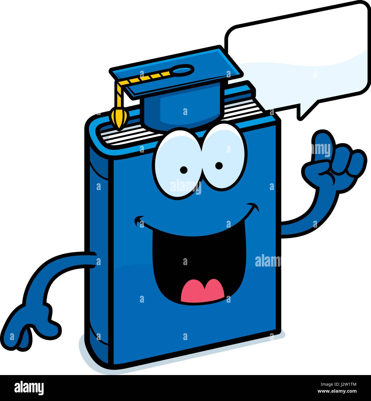 A cartoon illustration of a textbook talking Stock Vector Image & Art ...