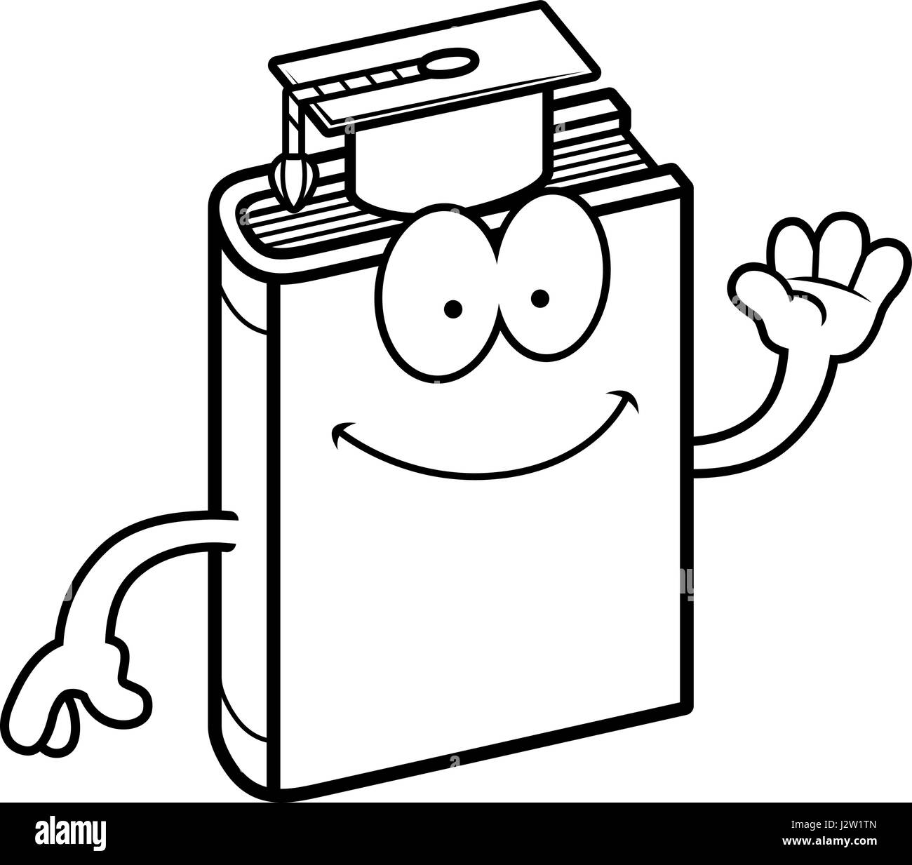Cartoon illustration textbook waving hi-res stock photography and ...