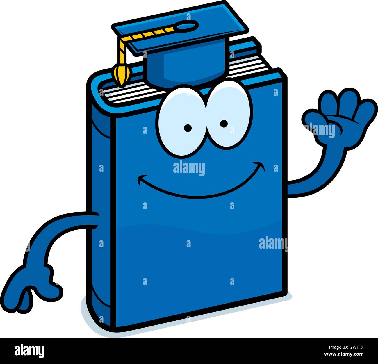 A cartoon illustration of a textbook waving Stock Vector Image & Art ...