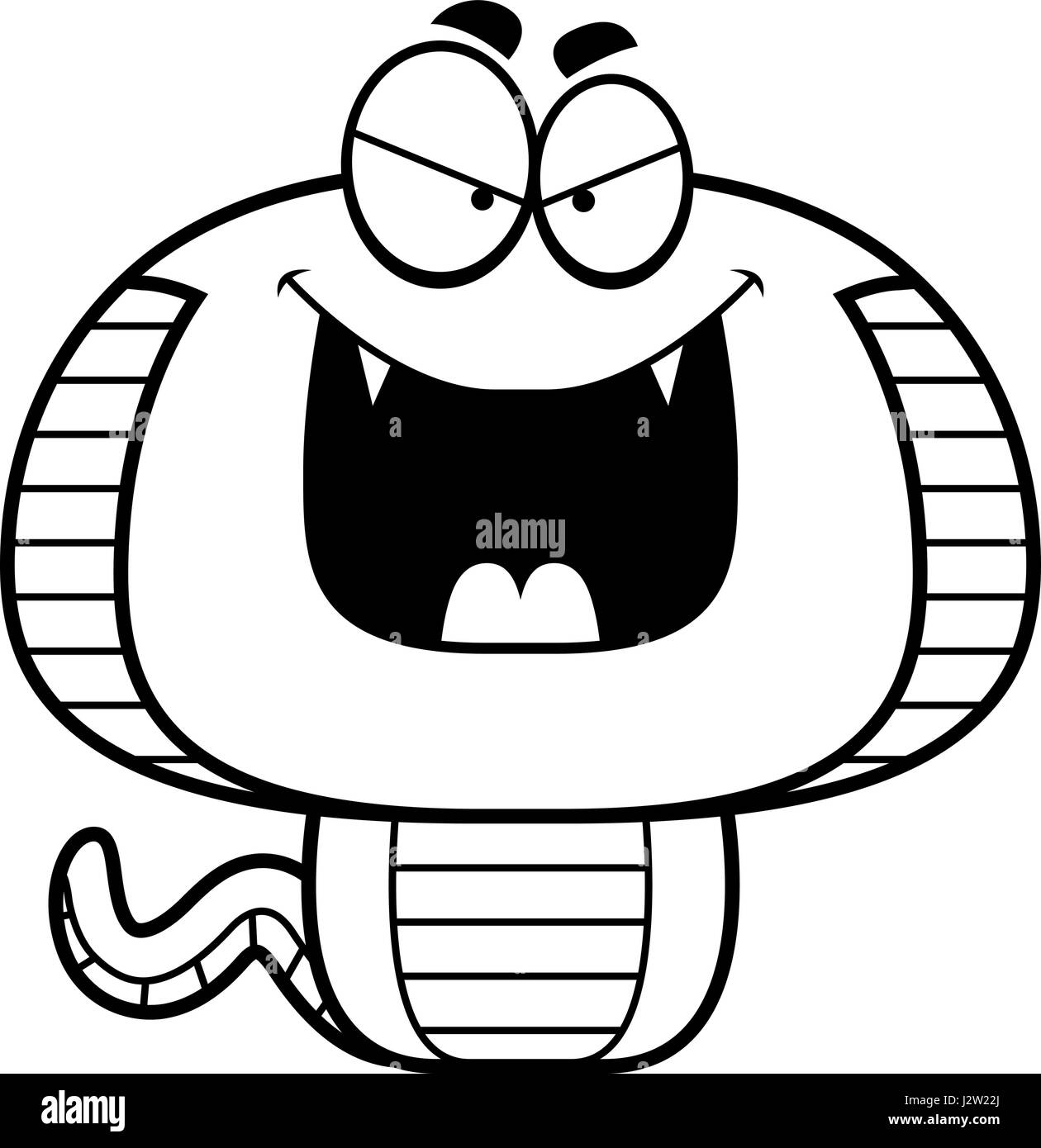 Evil Snake Cartoon Black And White