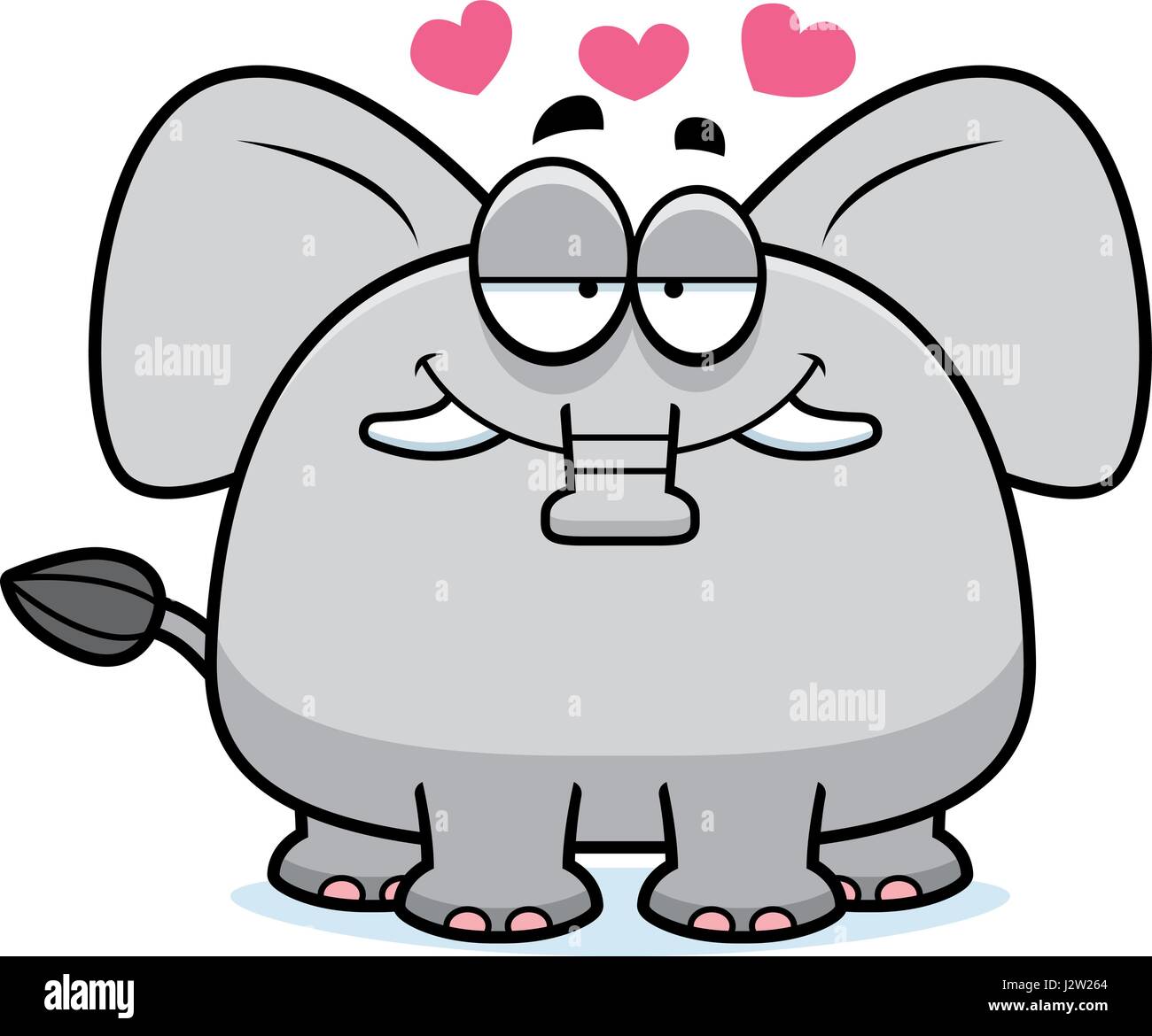 A cartoon illustration of an elephant in love Stock Vector Image & Art ...