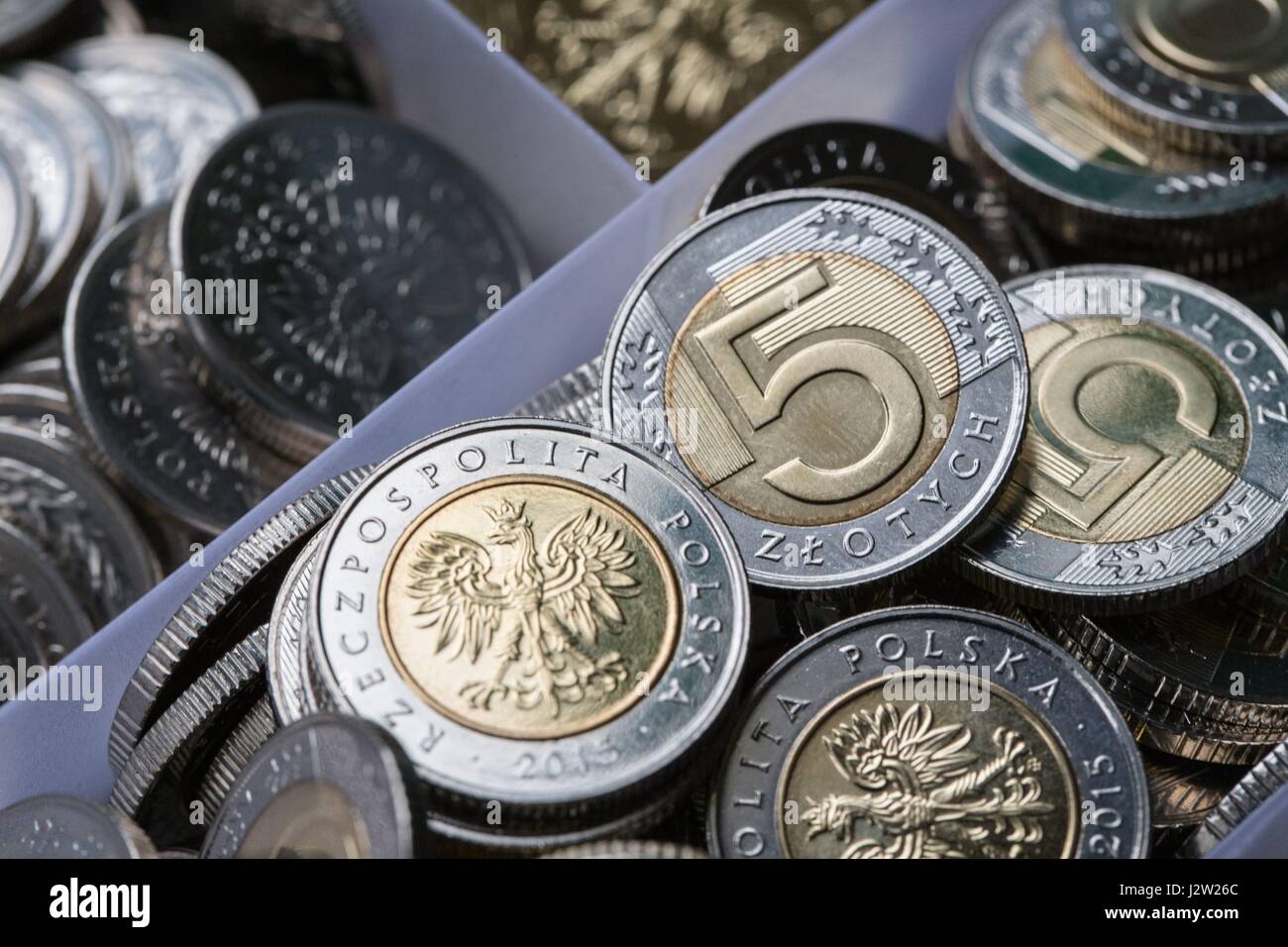 A composition of Polish currency coins Stock Photo - Alamy