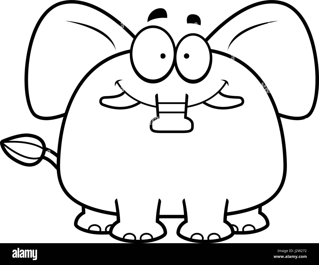 A cartoon illustration of an elephant smiling Stock Vector Image & Art ...