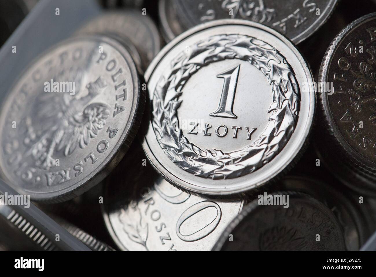 A composition of Polish currency coins Stock Photo - Alamy