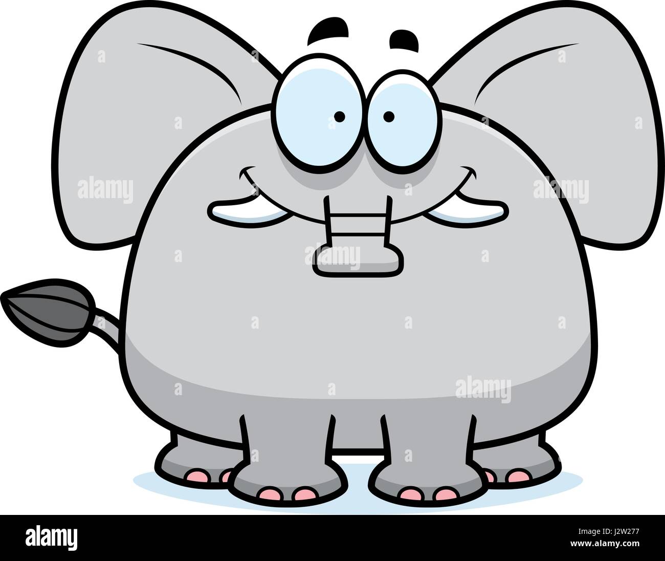 A cartoon illustration of an elephant smiling Stock Vector Image & Art ...