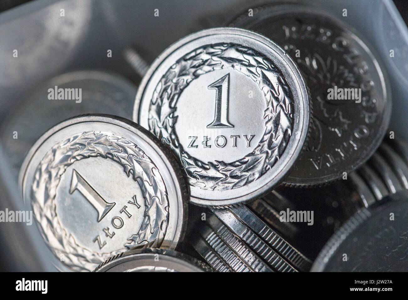 A composition of Polish currency coins Stock Photo - Alamy