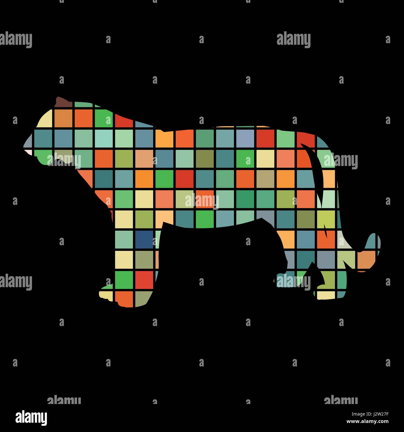 Tiger orange color Stock Vector Images - Alamy