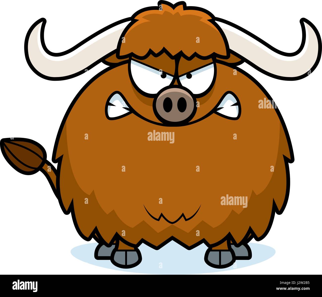 A cartoon illustration of a yak looking angry Stock Vector Image & Art ...