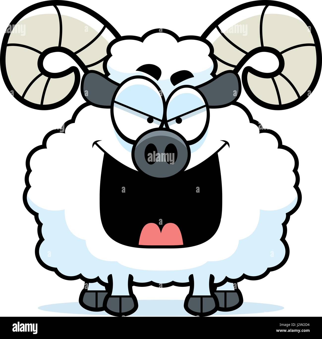 A cartoon illustration of an evil looking ram Stock Vector Image & Art ...