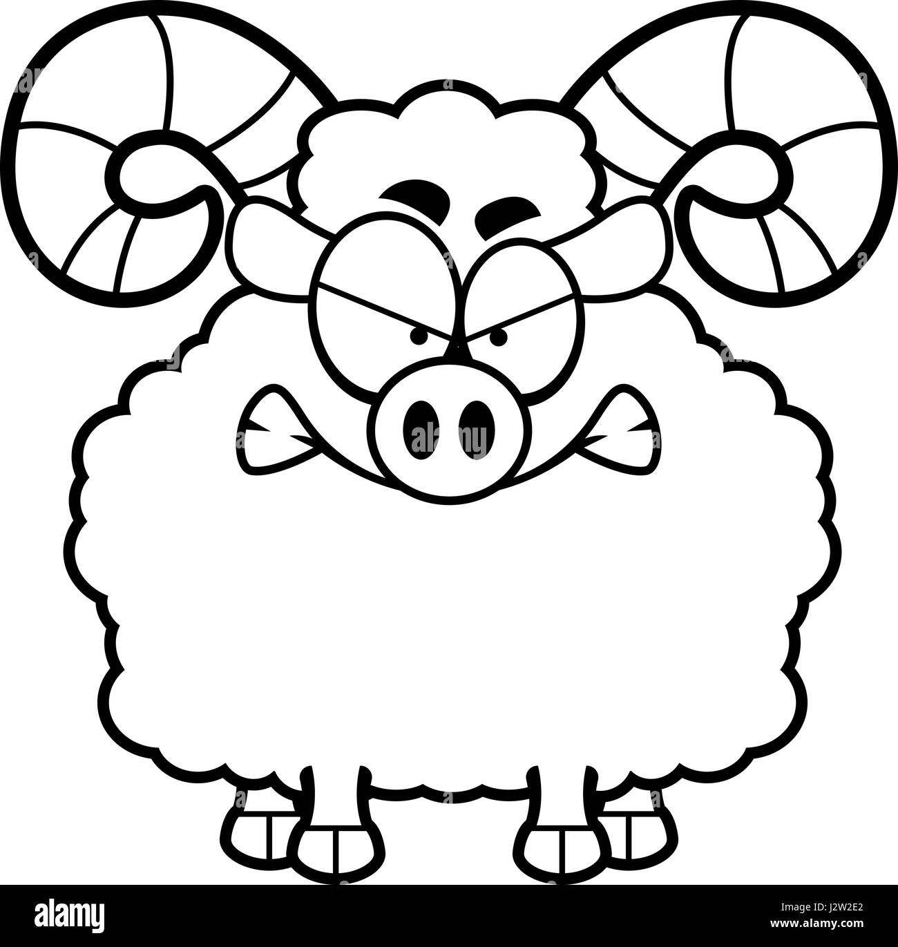Angry cartoon sheep hi-res stock photography and images - Alamy