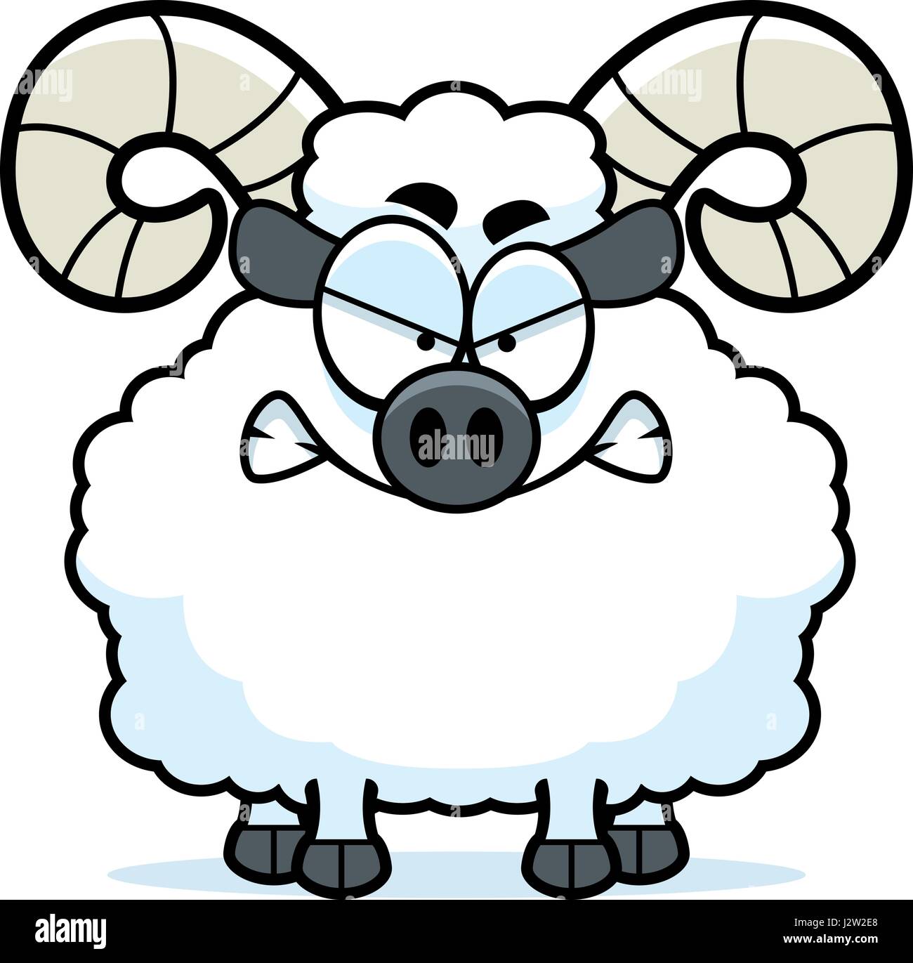A cartoon illustration of a ram looking angry Stock Vector Image & Art ...