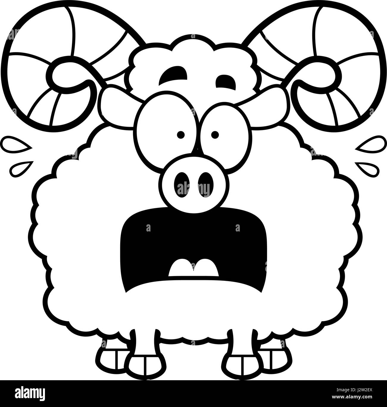 A cartoon illustration of a ram looking scared Stock Vector Image & Art ...