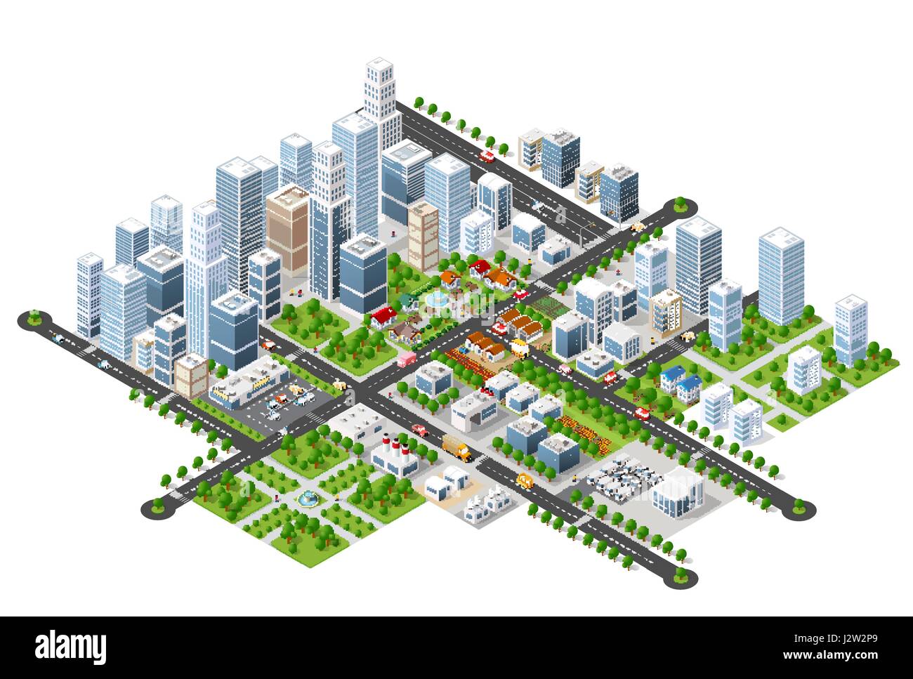 Megapolis 3d isometric Stock Vector Image & Art - Alamy